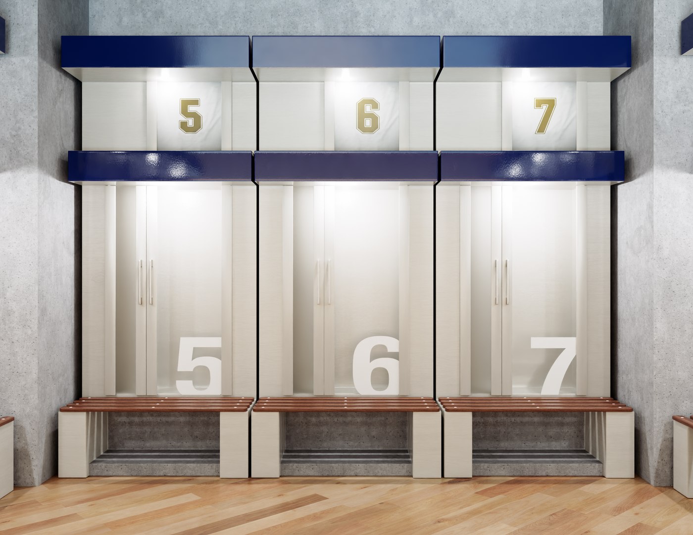 Sports Change Locker Room 3D Model - TurboSquid 2137181