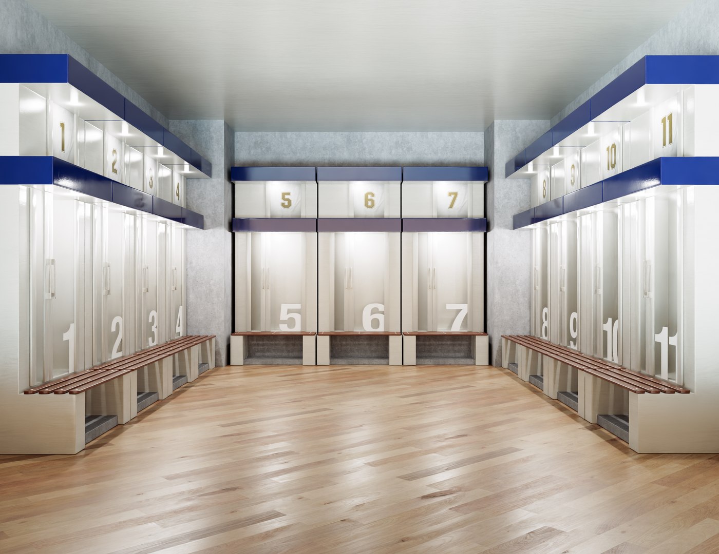 Sports Change Locker Room 3D Model - TurboSquid 2137181