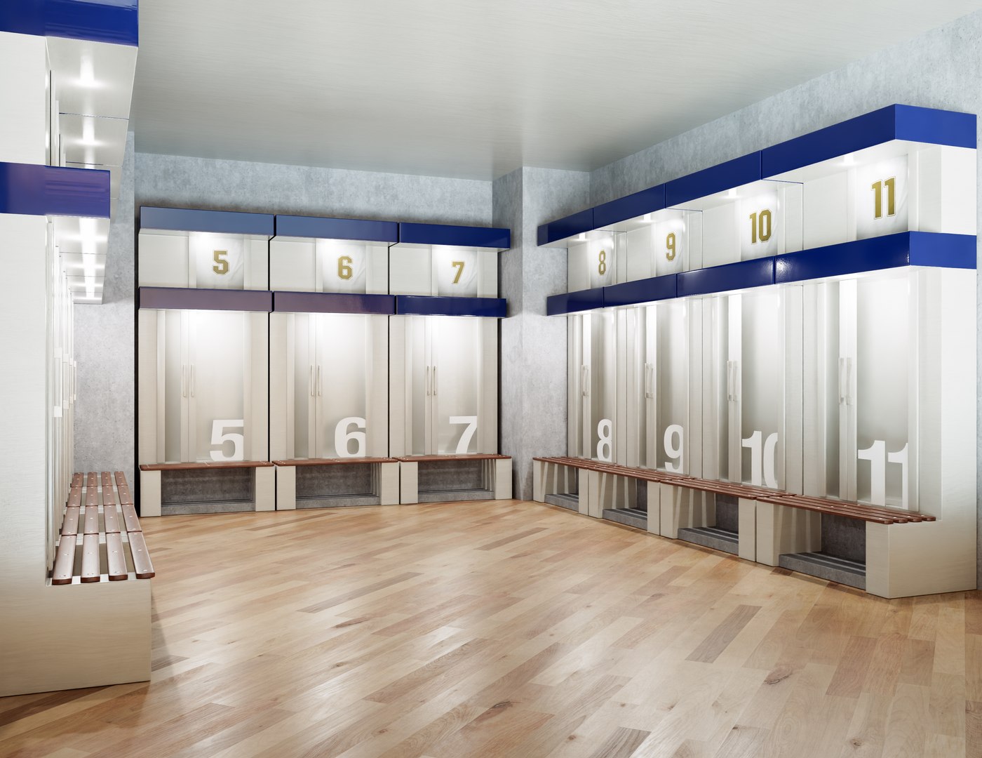 Sports Change Locker Room 3D Model - TurboSquid 2137181