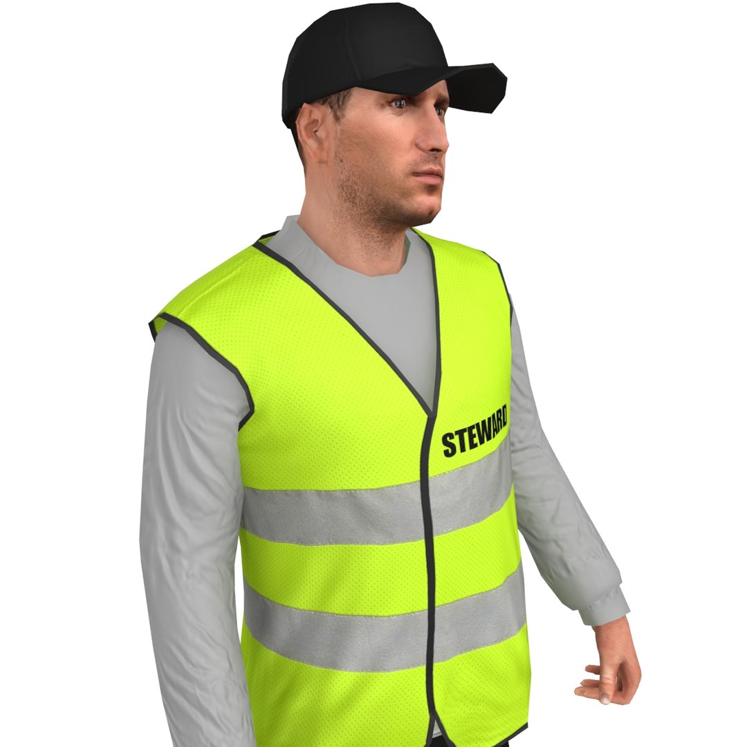 Rigged Steward 3D Model - TurboSquid 1306989