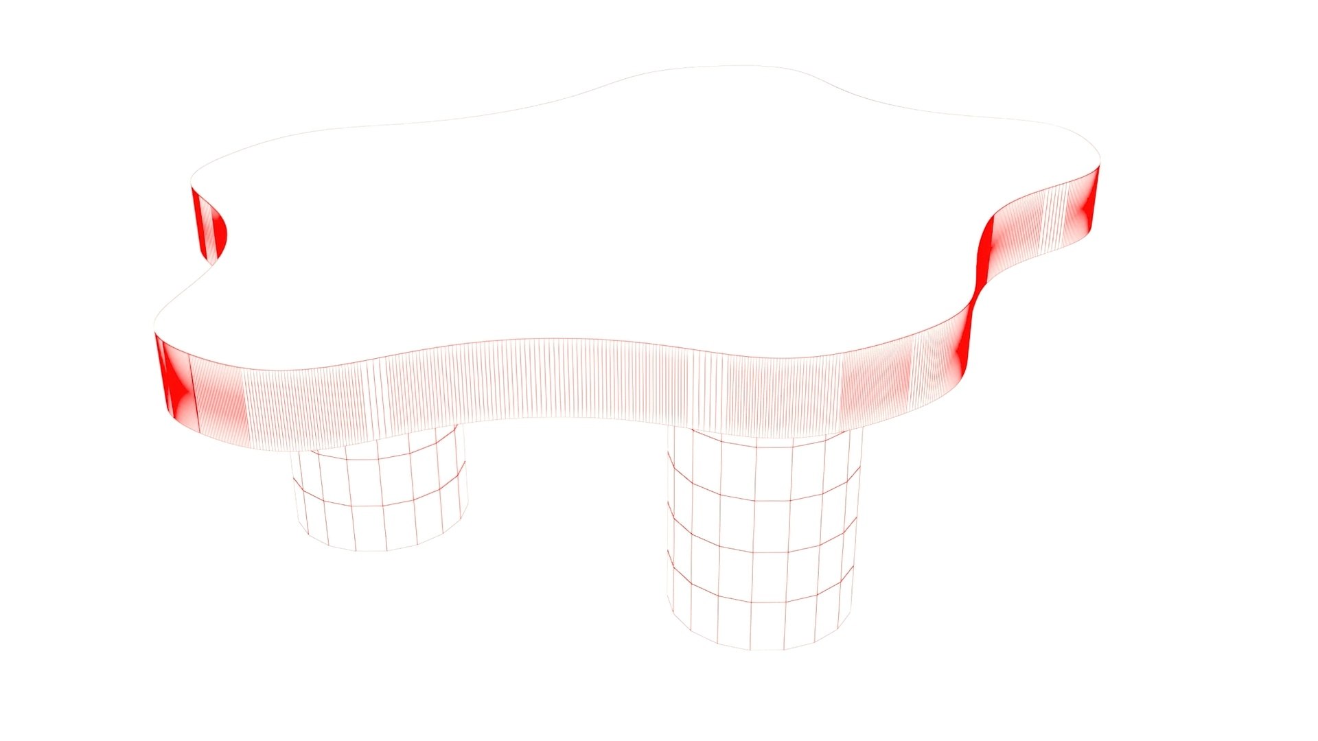 Cloud Blob Table 3D Model - TurboSquid 2024917