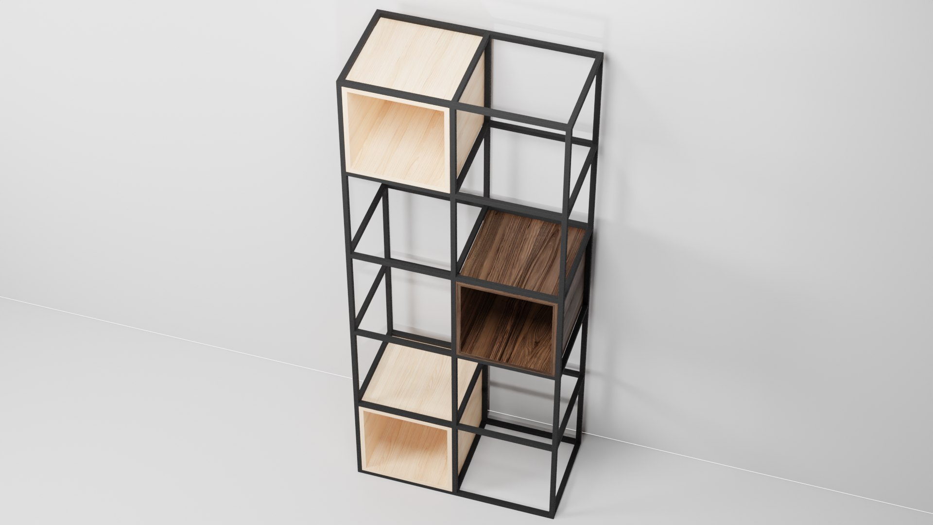 Cubes Bookshelf 3D Model - TurboSquid 2064587
