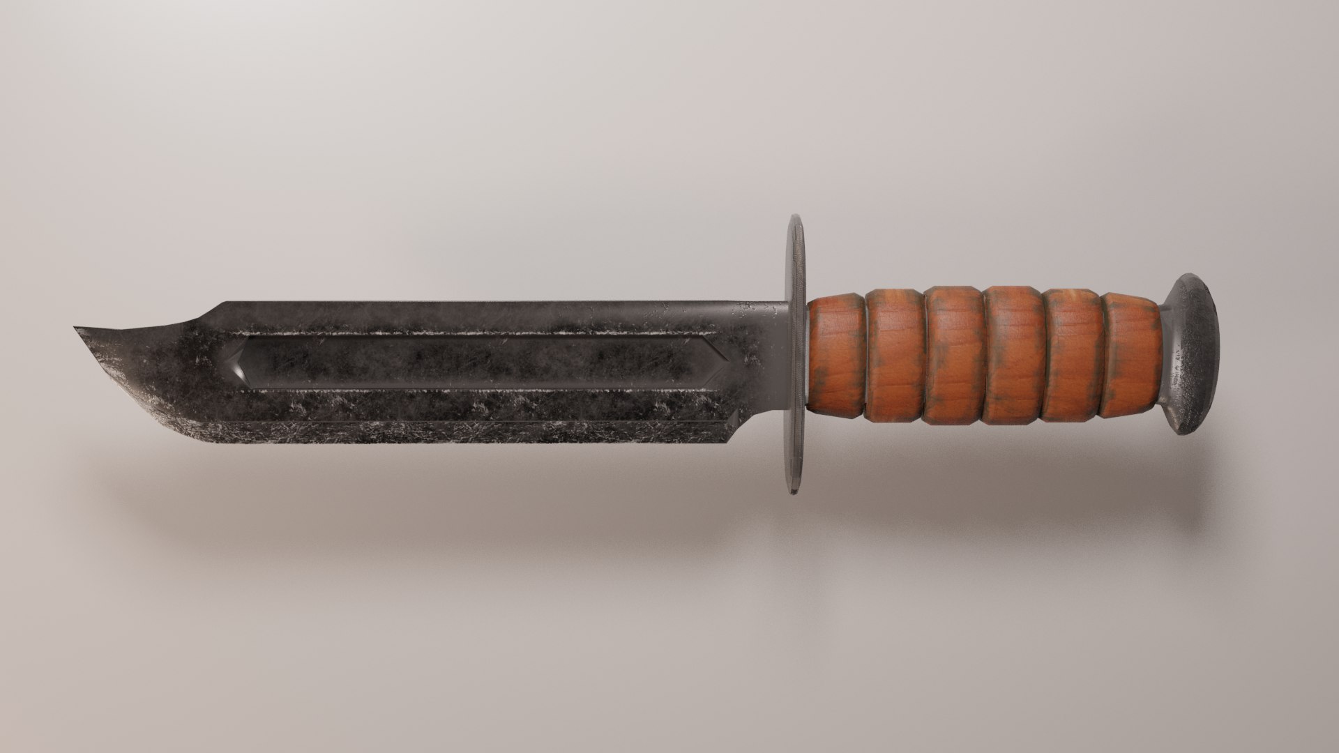 Modern tarnished dagger 3D model - TurboSquid 1598908