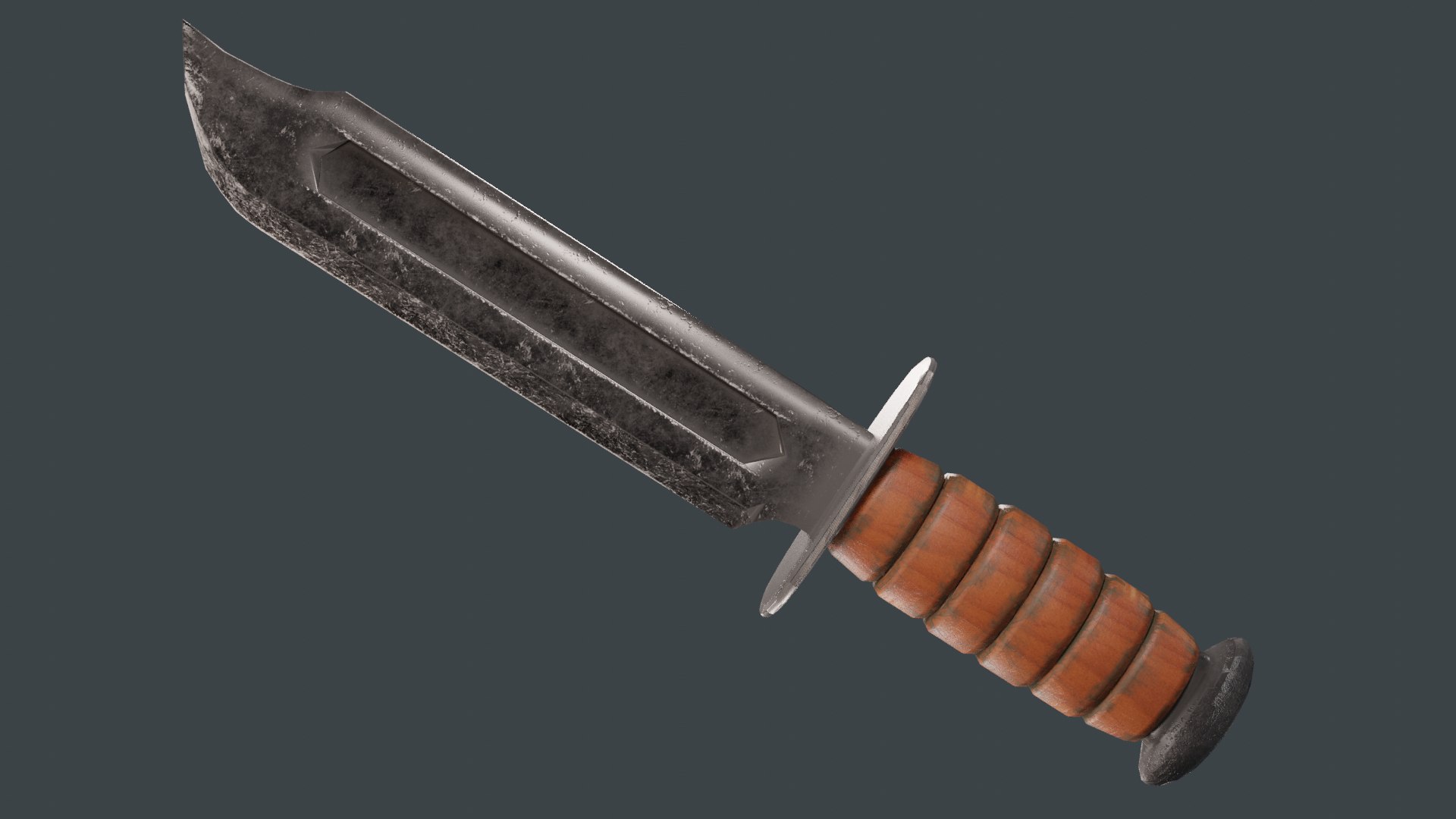 Modern tarnished dagger 3D model - TurboSquid 1598908