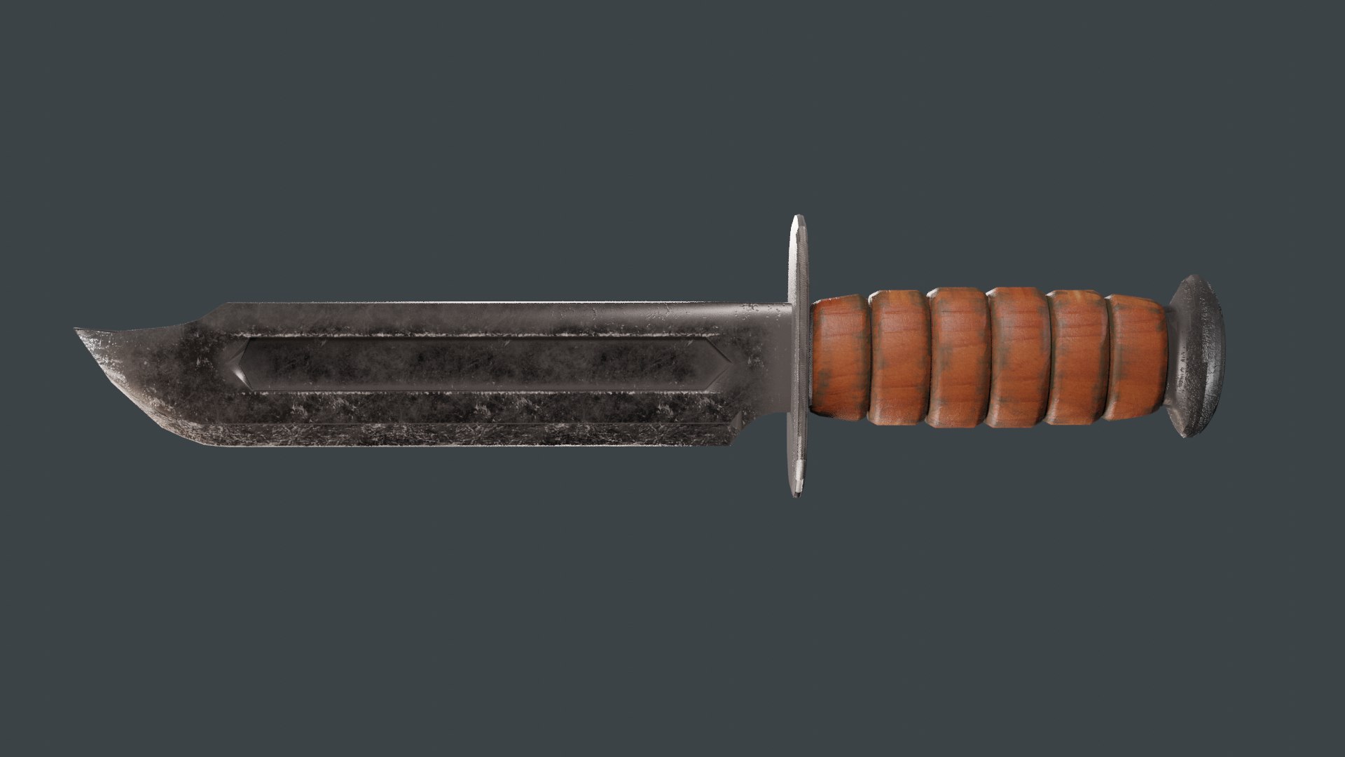 Modern tarnished dagger 3D model - TurboSquid 1598908