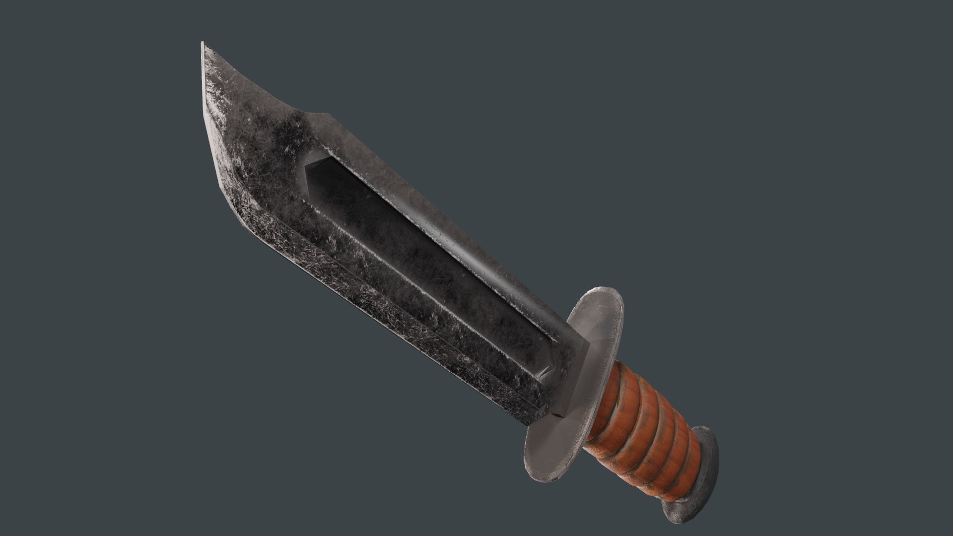 Modern tarnished dagger 3D model - TurboSquid 1598908