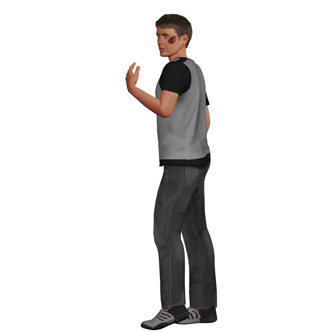 3D Adult Man Injured Character - TurboSquid 1651043