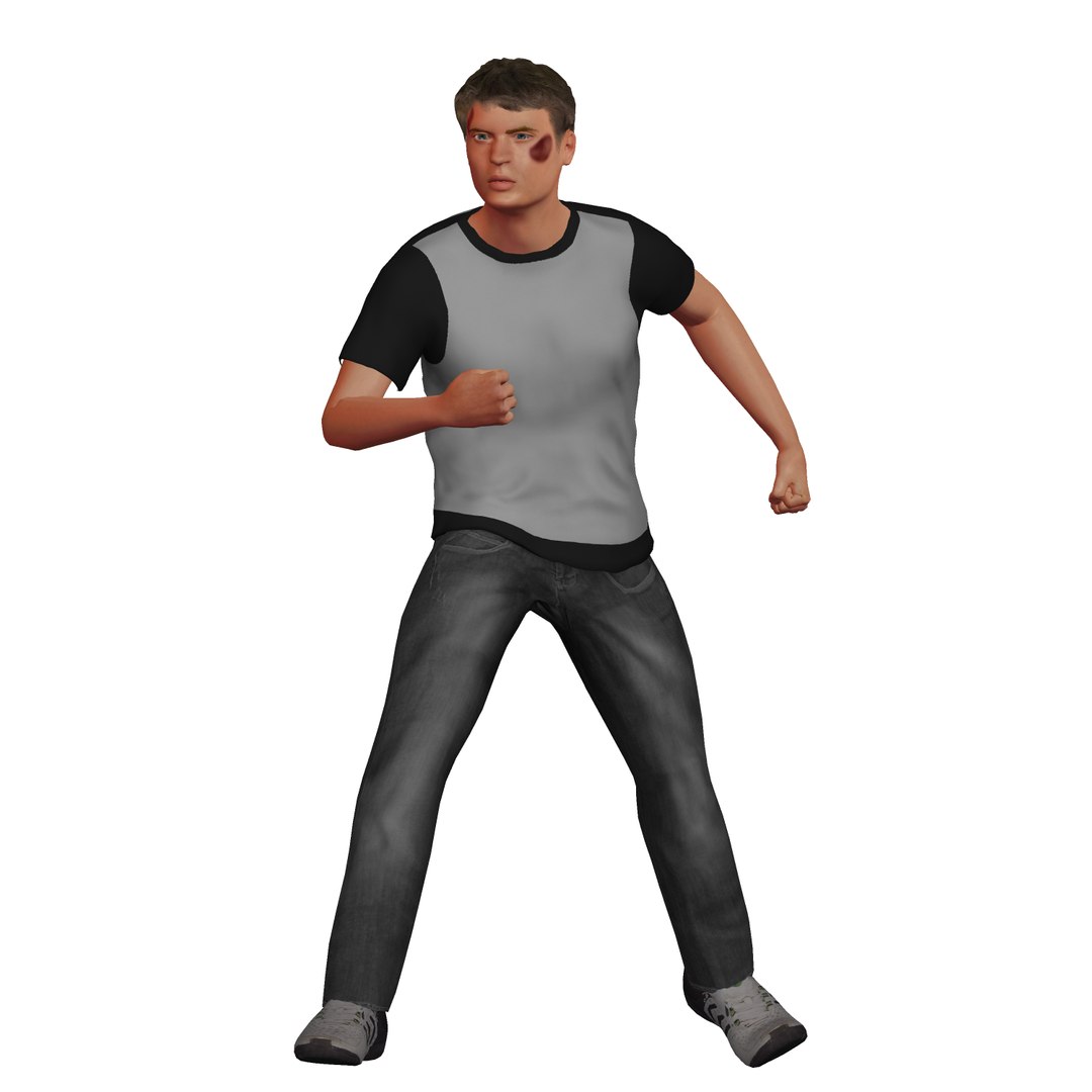 3D Adult Man Injured Character - TurboSquid 1651043