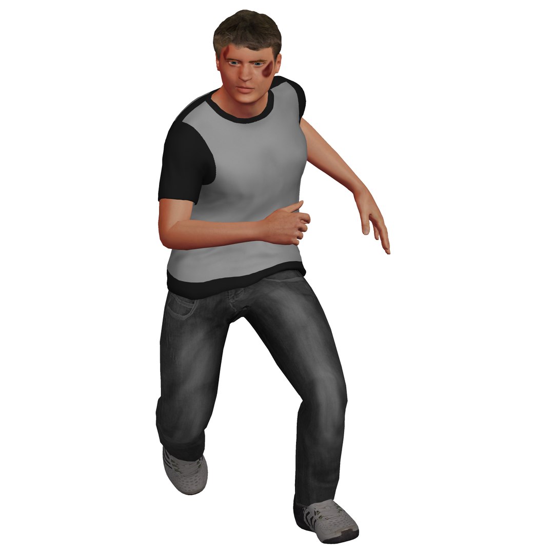 3D Adult Man Injured Character - TurboSquid 1651043