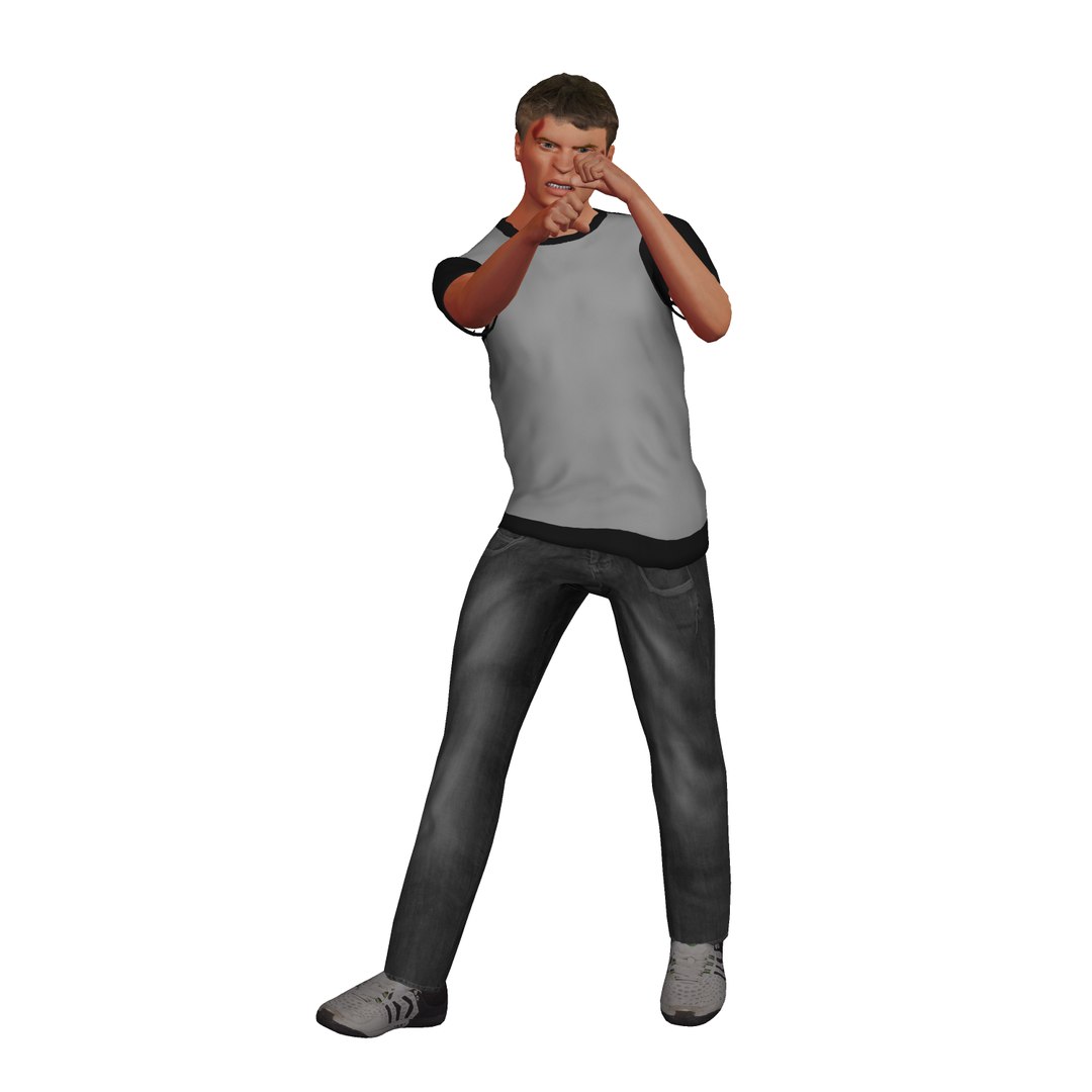 3D Adult Man Injured Character - TurboSquid 1651043