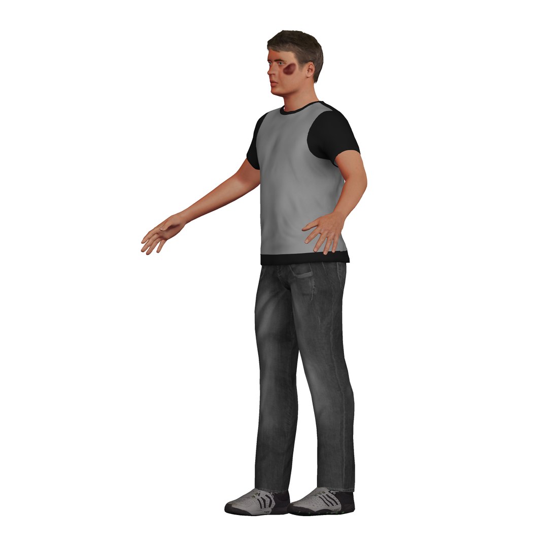 3D Adult Man Injured Character - TurboSquid 1651043