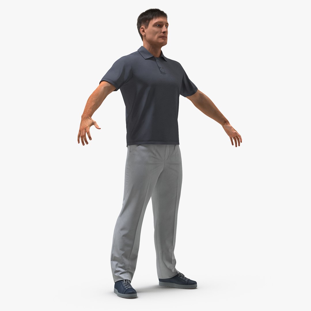Man casual style fur 3D model - TurboSquid 1529594