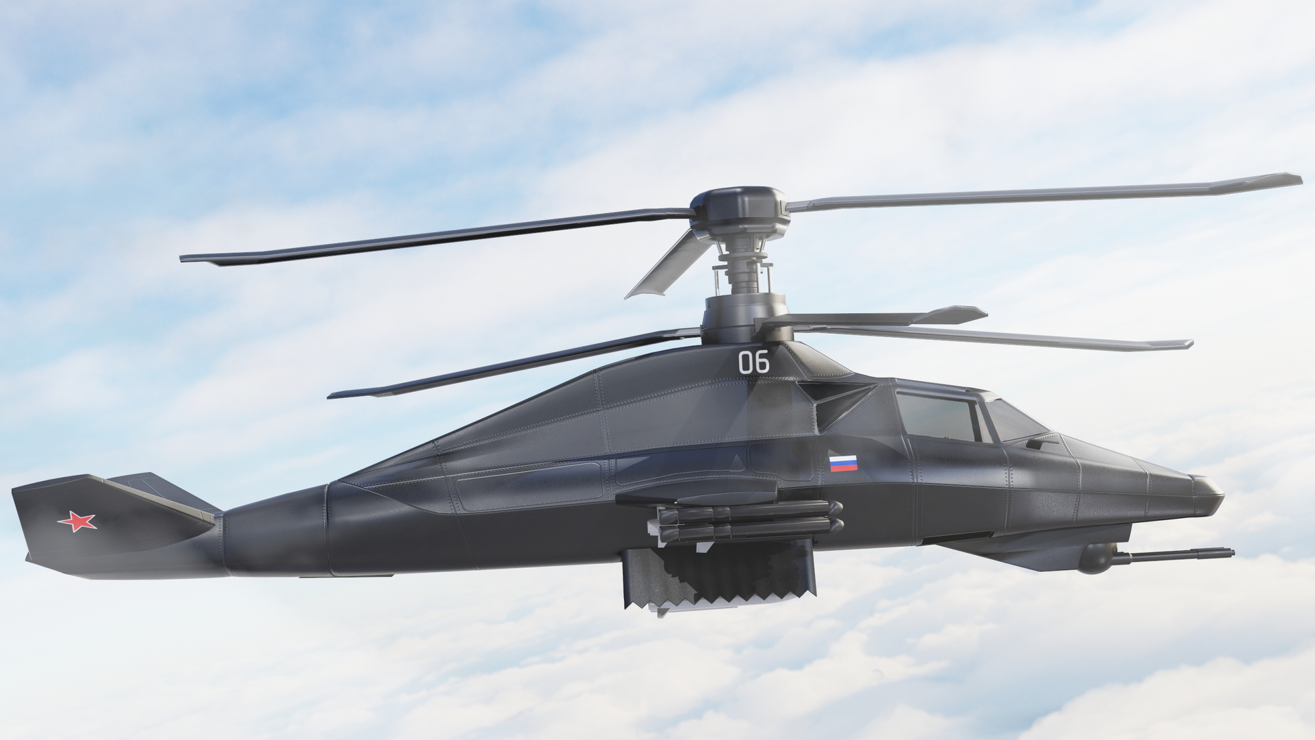 3D ka-58 black ghost attack helicopter - TurboSquid 1658595