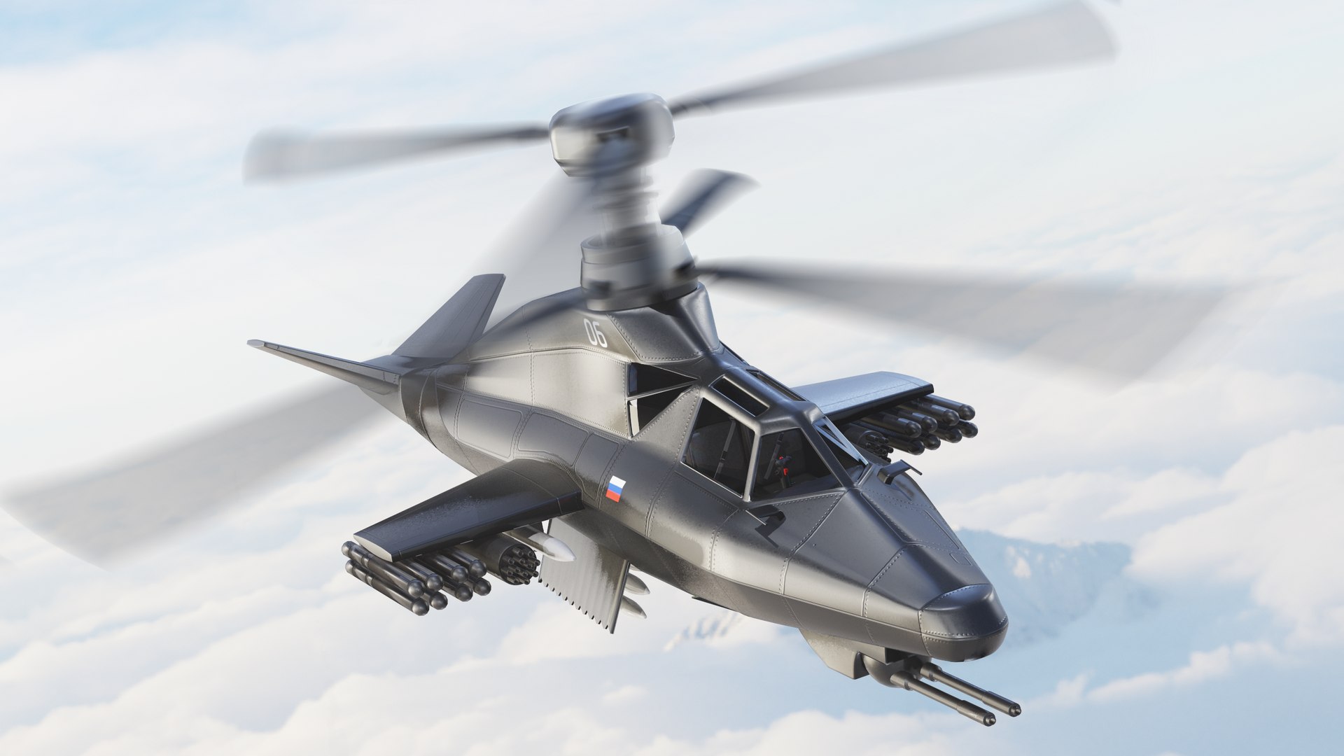 3D Ka-58 Black Ghost Attack Helicopter - TurboSquid 1658595