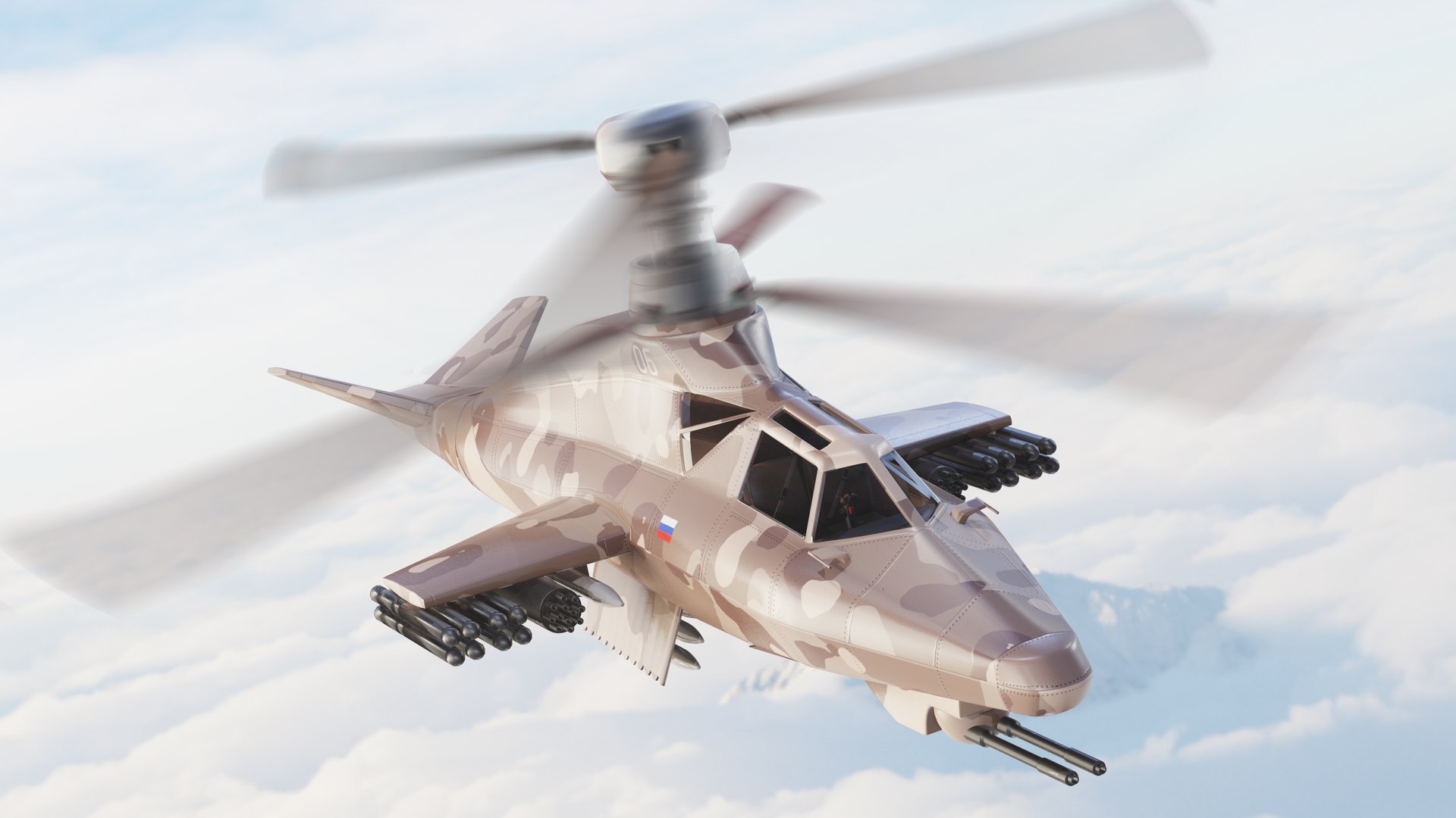 3D Ka-58 Black Ghost Attack Helicopter - TurboSquid 1658595