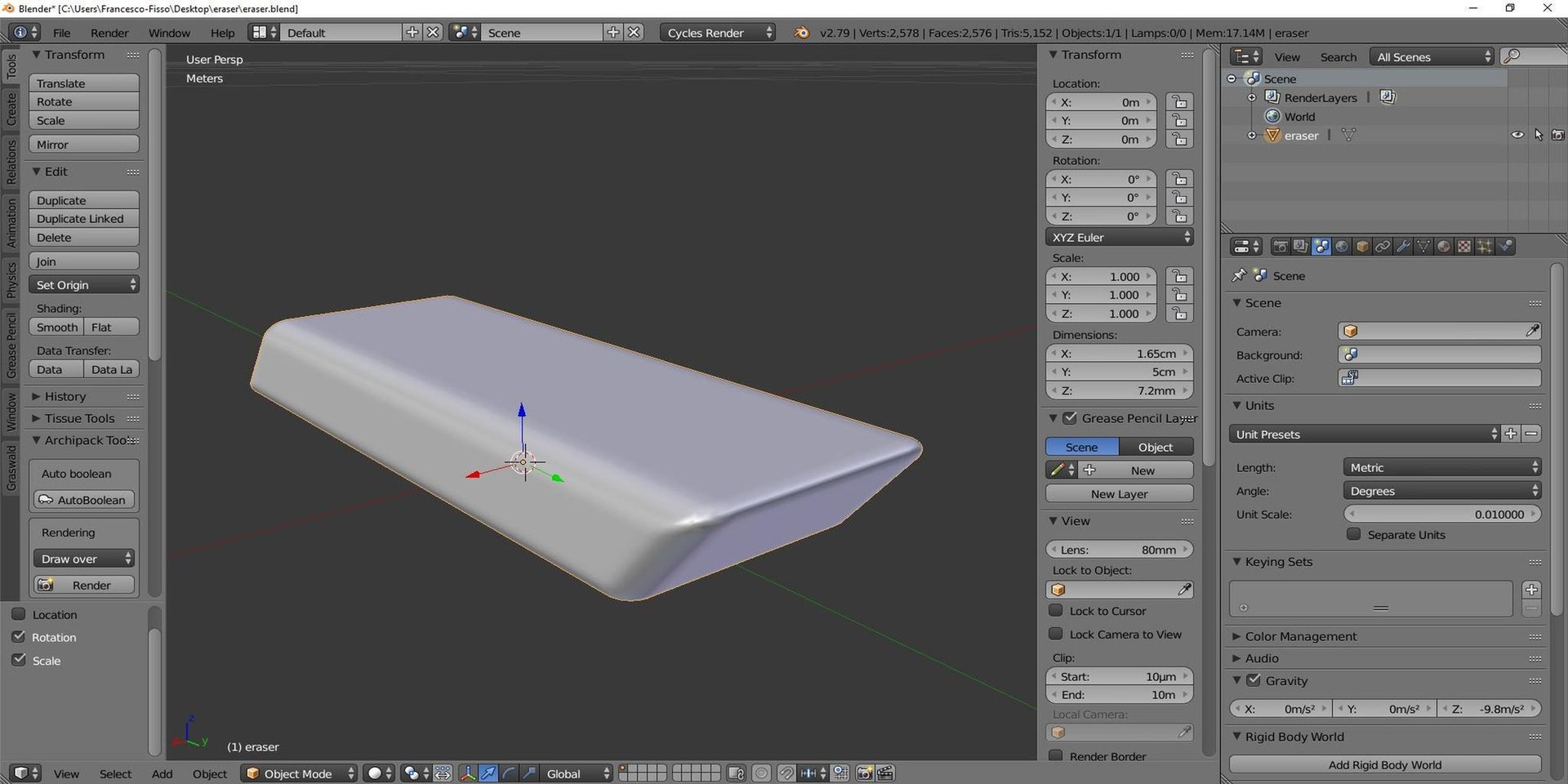 Eraser Ready 3D Model - TurboSquid 1414508