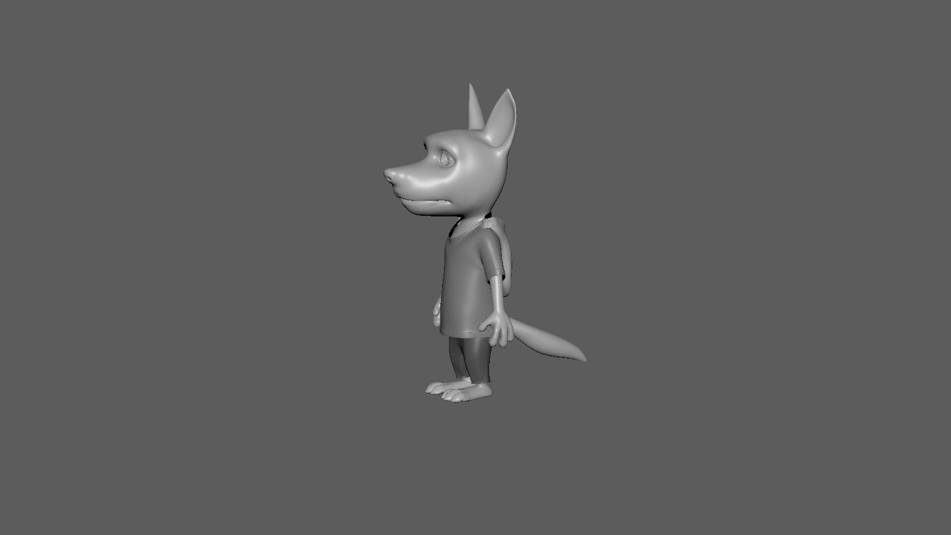 Cartoon Young-Wolf- Base Mesh 3D Model - TurboSquid 2182753