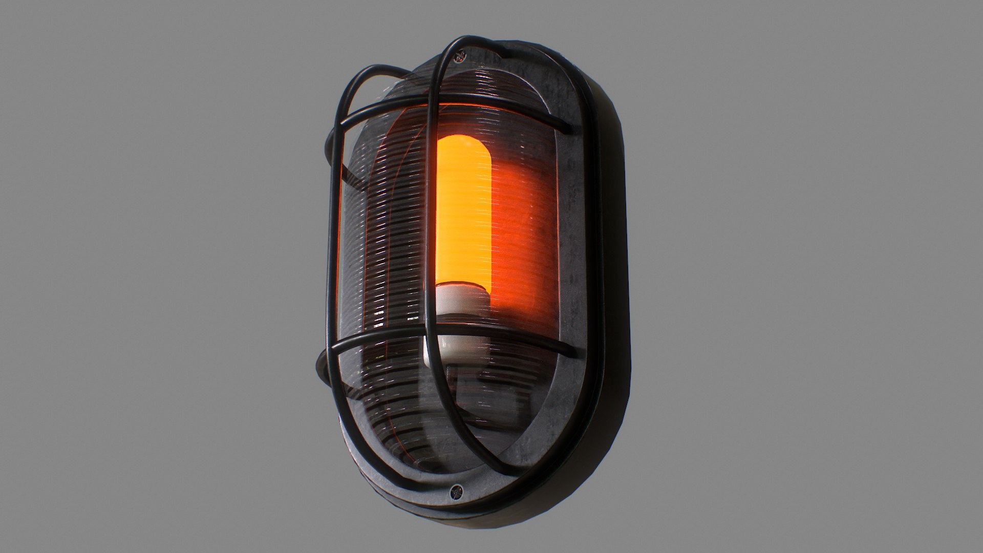 3D Industrial Bulkhead Wall Light Model - TurboSquid 2147897