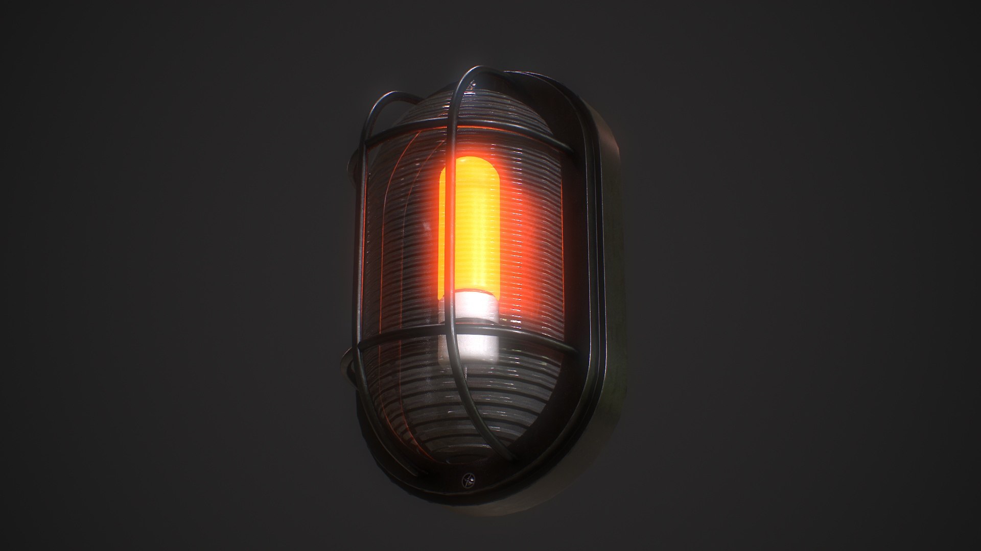 3D Industrial Bulkhead Wall Light Model - TurboSquid 2147897