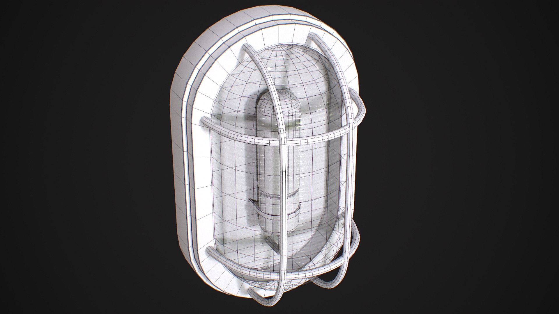 3D Industrial Bulkhead Wall Light Model - TurboSquid 2147897