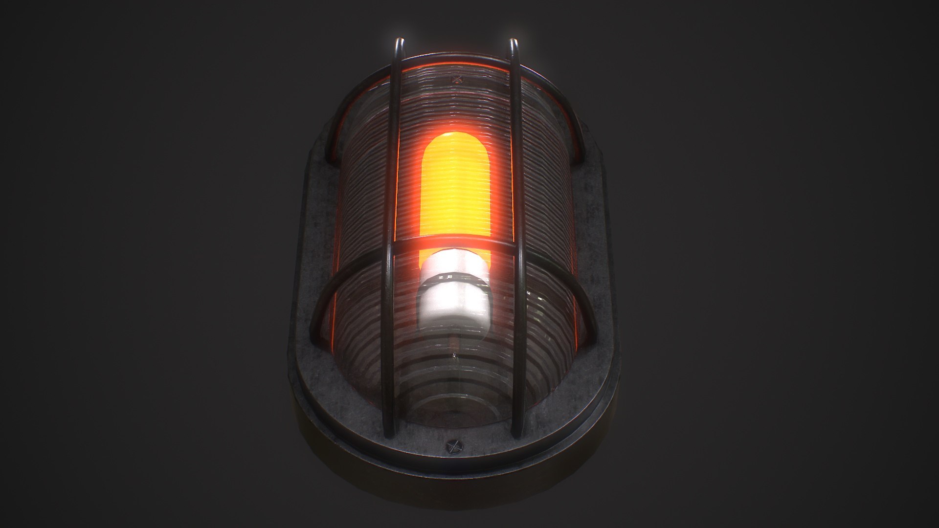3D Industrial Bulkhead Wall Light Model - TurboSquid 2147897