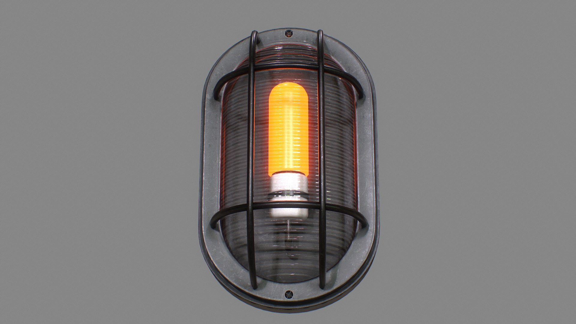 3D Industrial Bulkhead Wall Light Model - TurboSquid 2147897