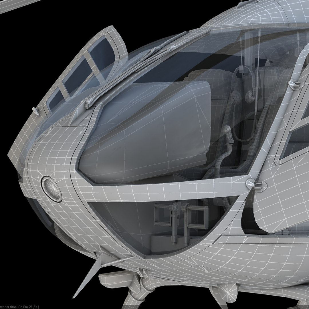 3d Model Eurocopter Ec 135 Black