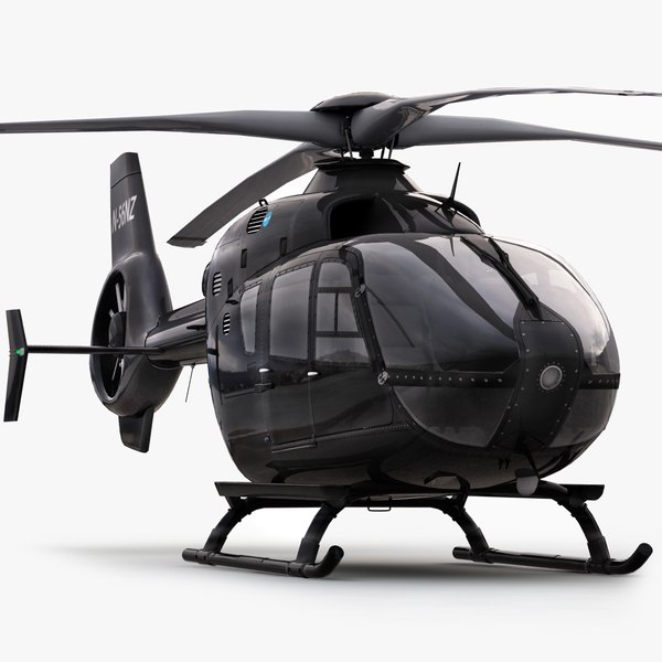 3d model eurocopter ec 135 black