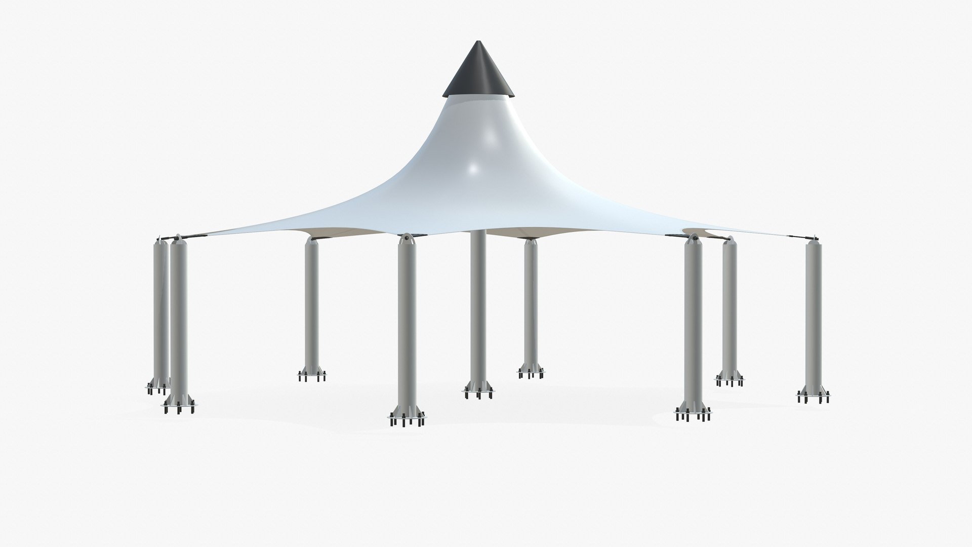 Tensile Structures Conical Model - TurboSquid 1827423