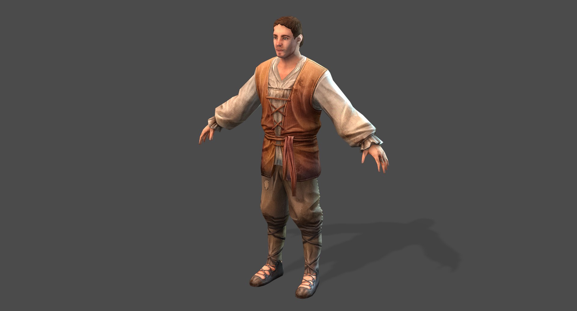 Medieval Peasant 3d Model