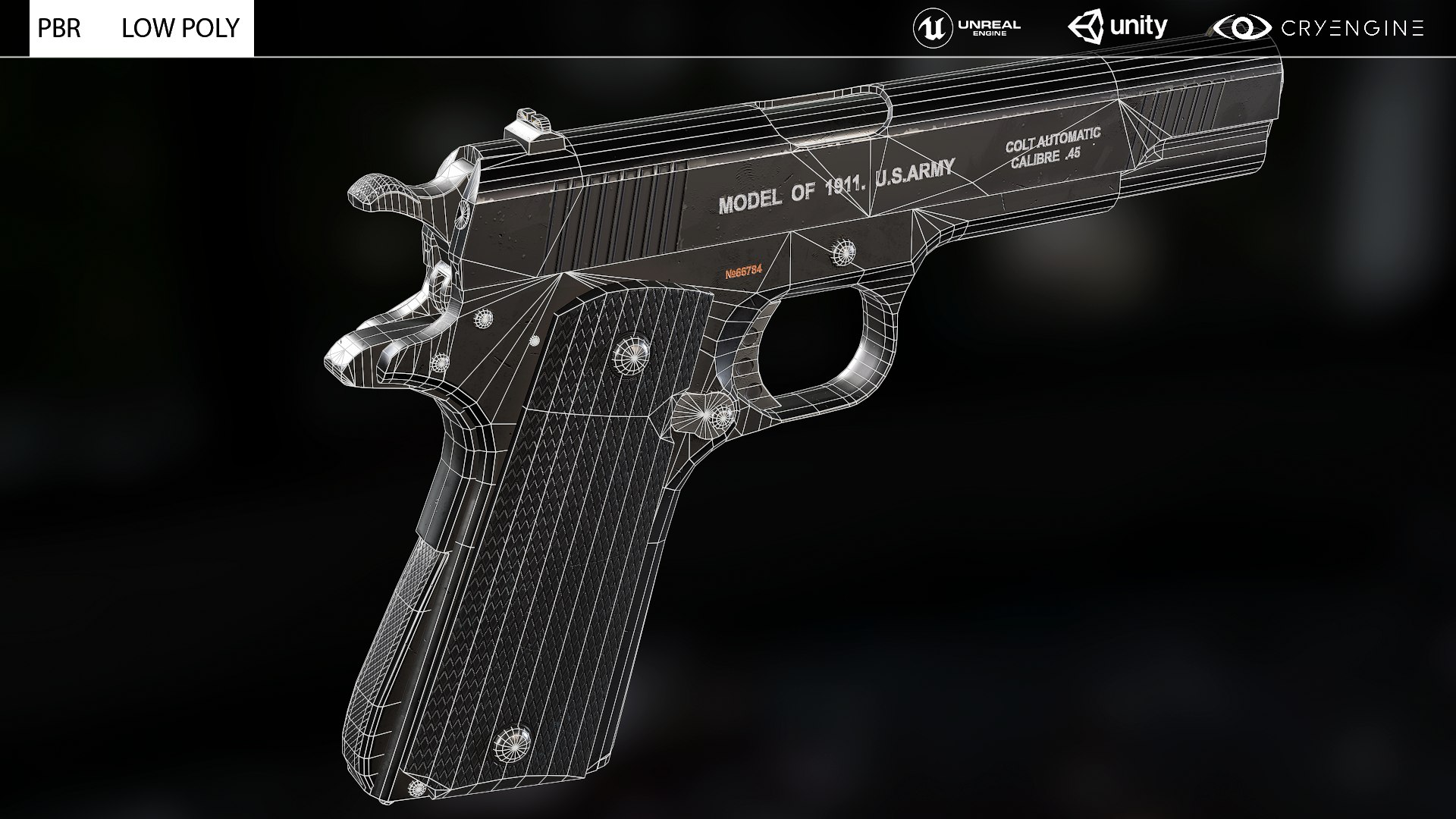 3D 1911 Colt Pbr Ready Model - TurboSquid 1539776
