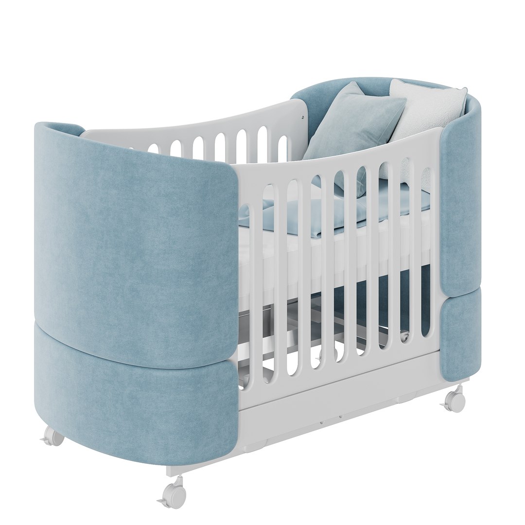 KIDI Soft Convertible Crib With Pendulum 3D Model - TurboSquid 2306995