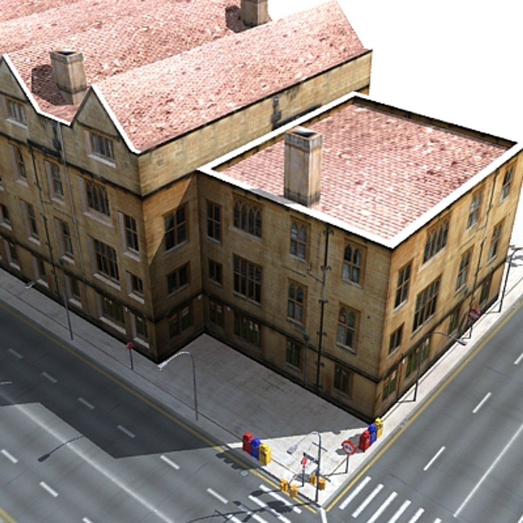 3d city street model