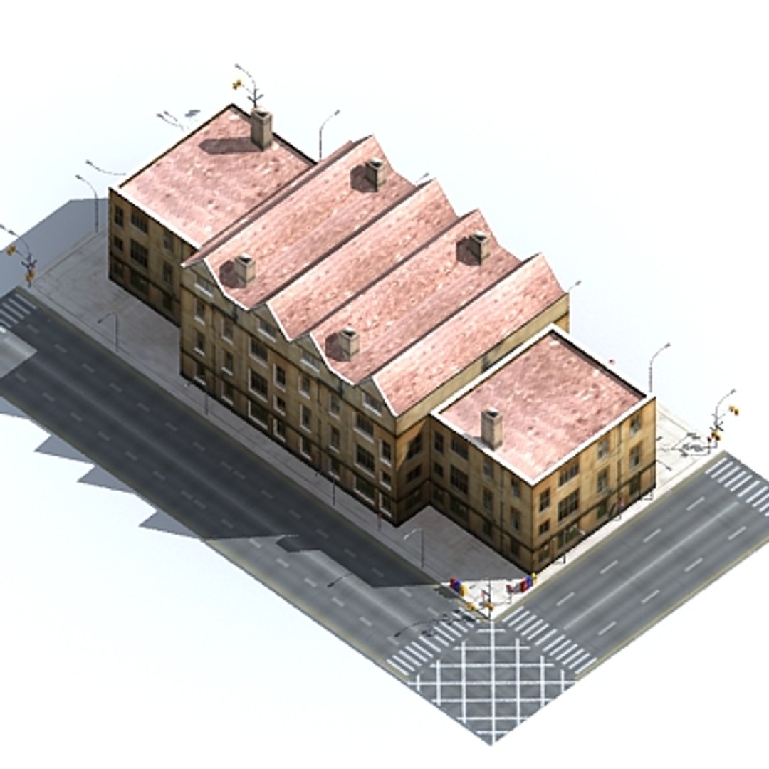 3d city street model