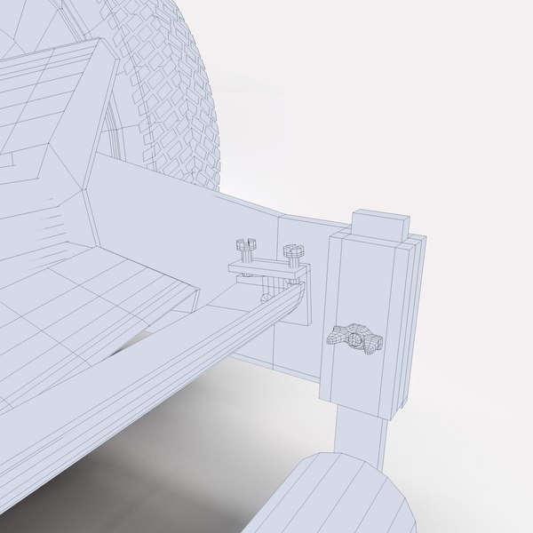 reel mower 3d model