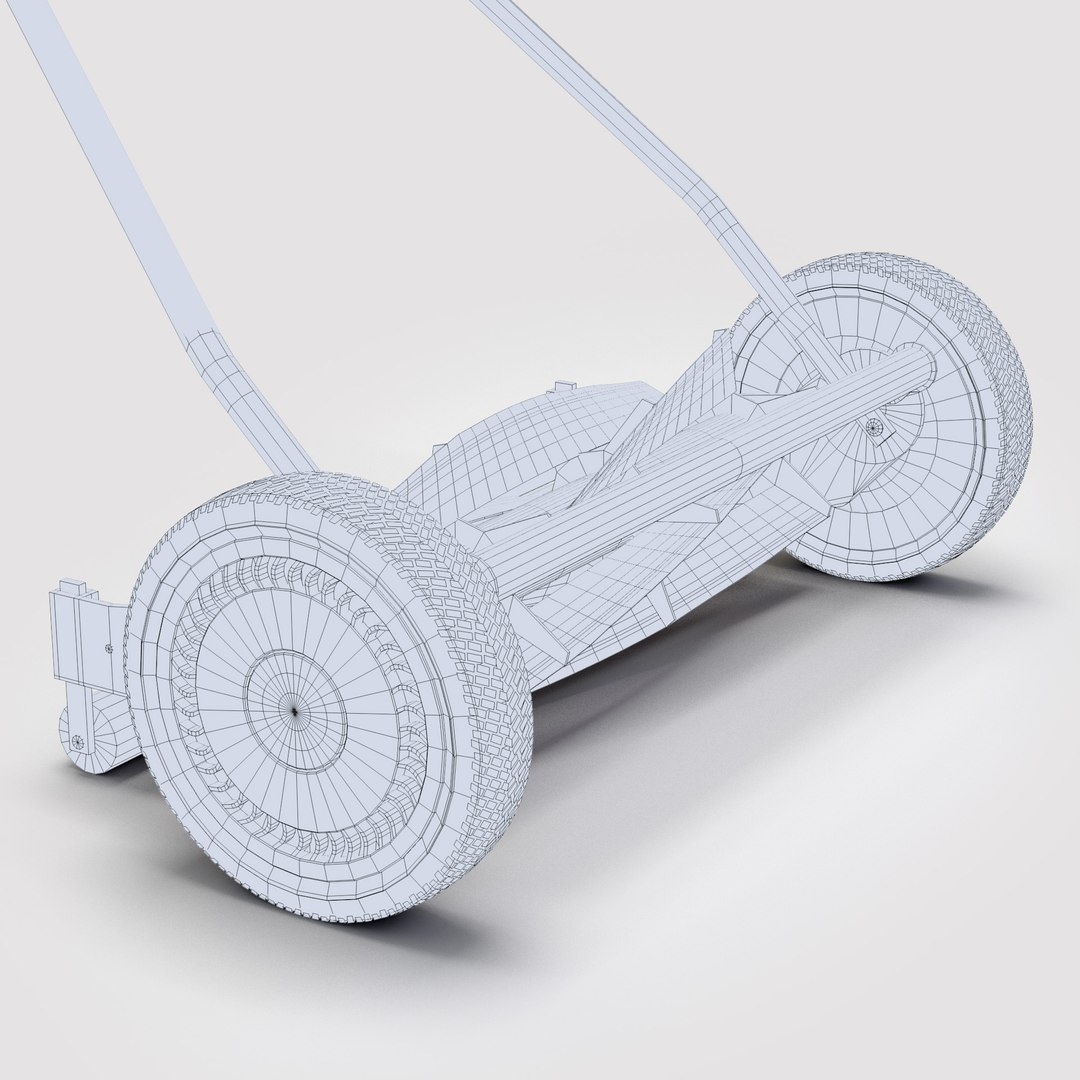 reel mower 3d model