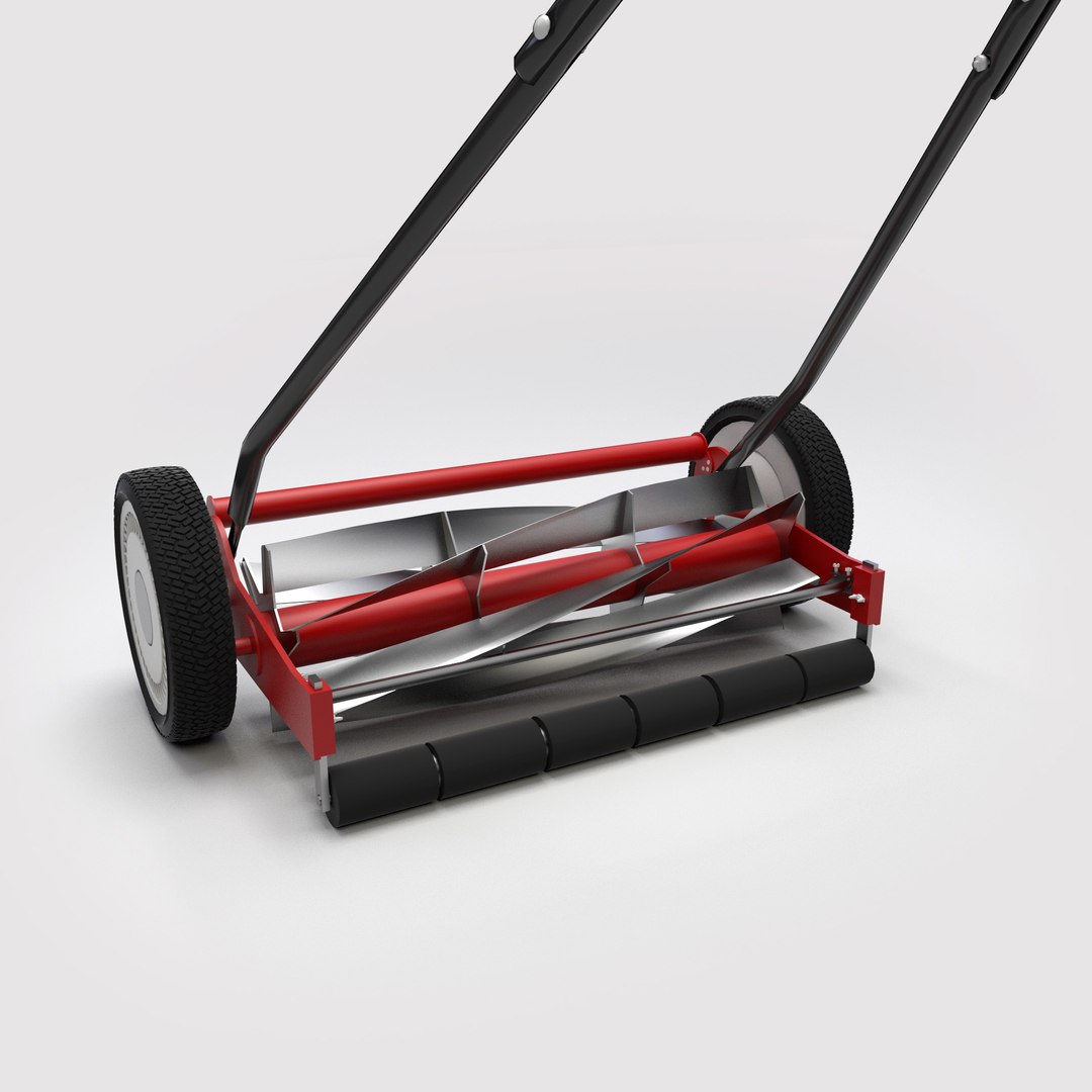 reel mower 3d model