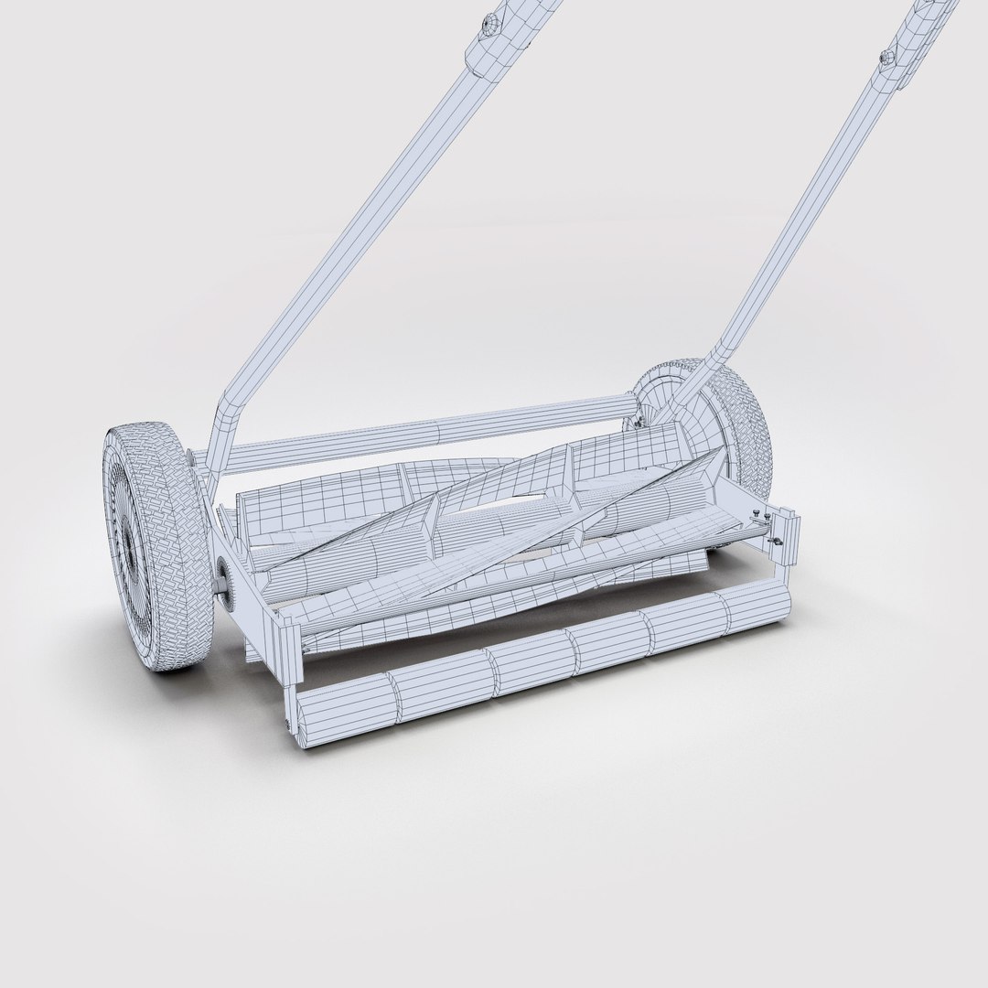 reel mower 3d model