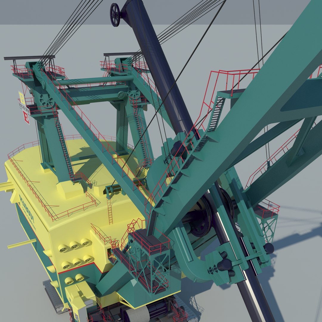3d model of power shovel