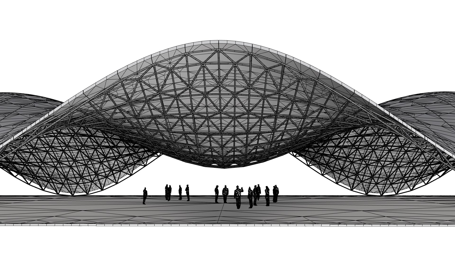 3D Wavy Truss Structure - TurboSquid 2172551