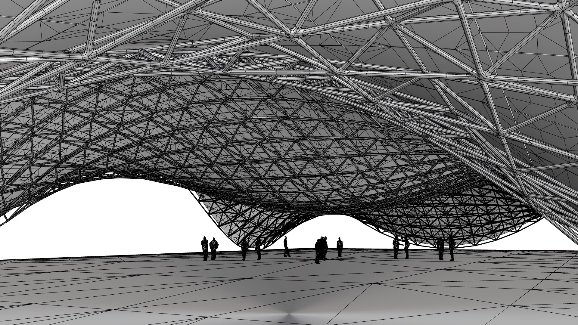 3D Wavy Truss Structure - TurboSquid 2172551