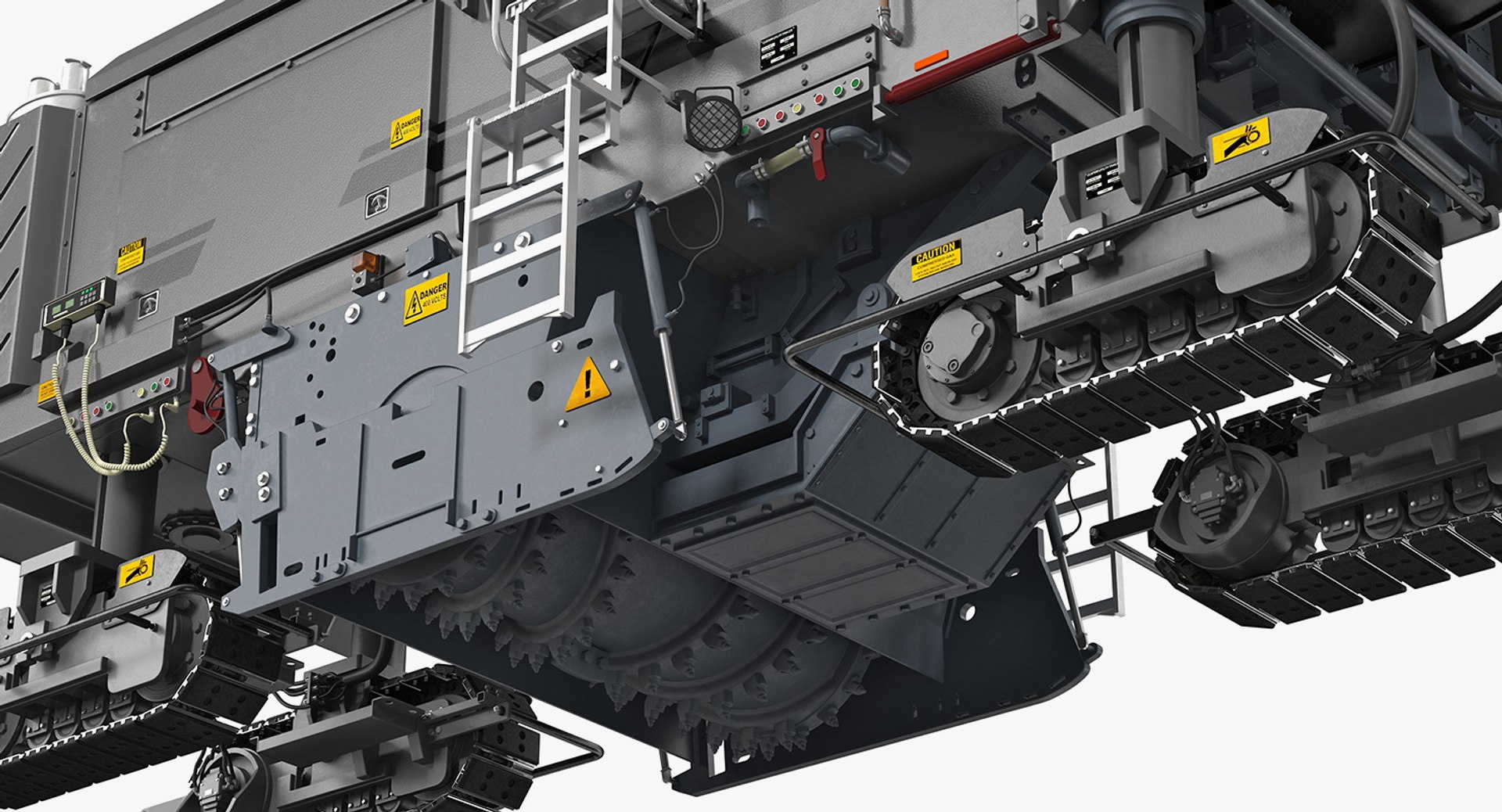 Asphalt milling machine clean 3D - TurboSquid 1379850