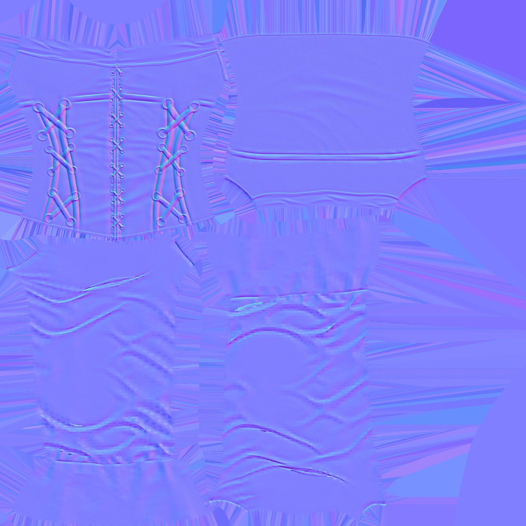 Long Sleeves Off Shoulder Laces Up Dystopian Black Corset Top 3D Model ...