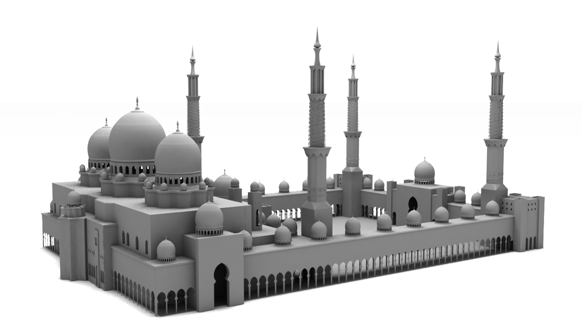 3D Model Sheikh Zayed Grand Mosque - TurboSquid 1554711