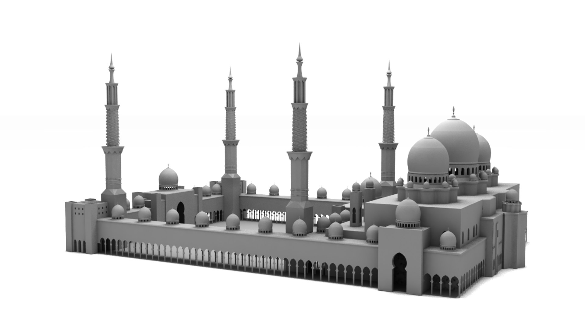 3D Model Sheikh Zayed Grand Mosque - TurboSquid 1554711