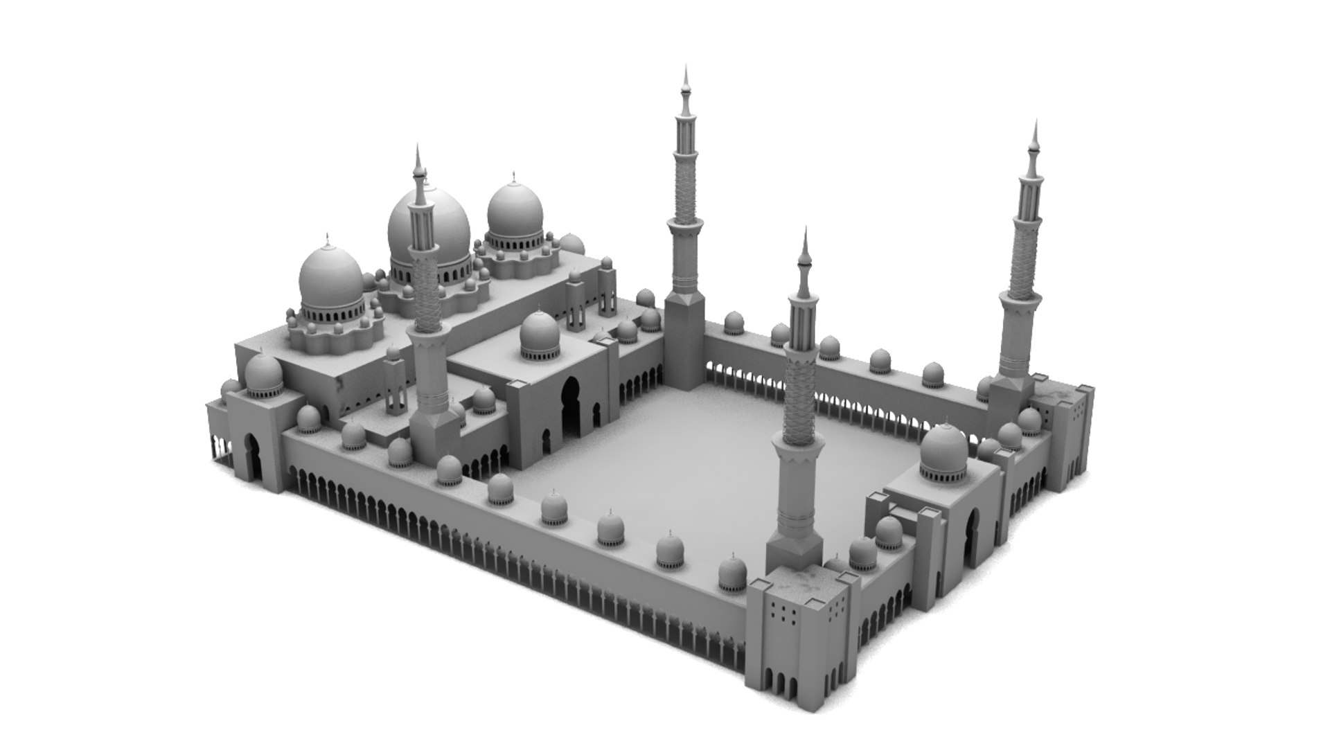 3D Model Sheikh Zayed Grand Mosque - TurboSquid 1554711