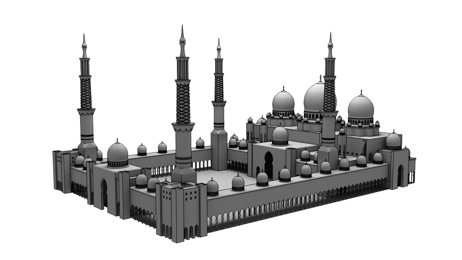 3D Model Sheikh Zayed Grand Mosque - TurboSquid 1554711