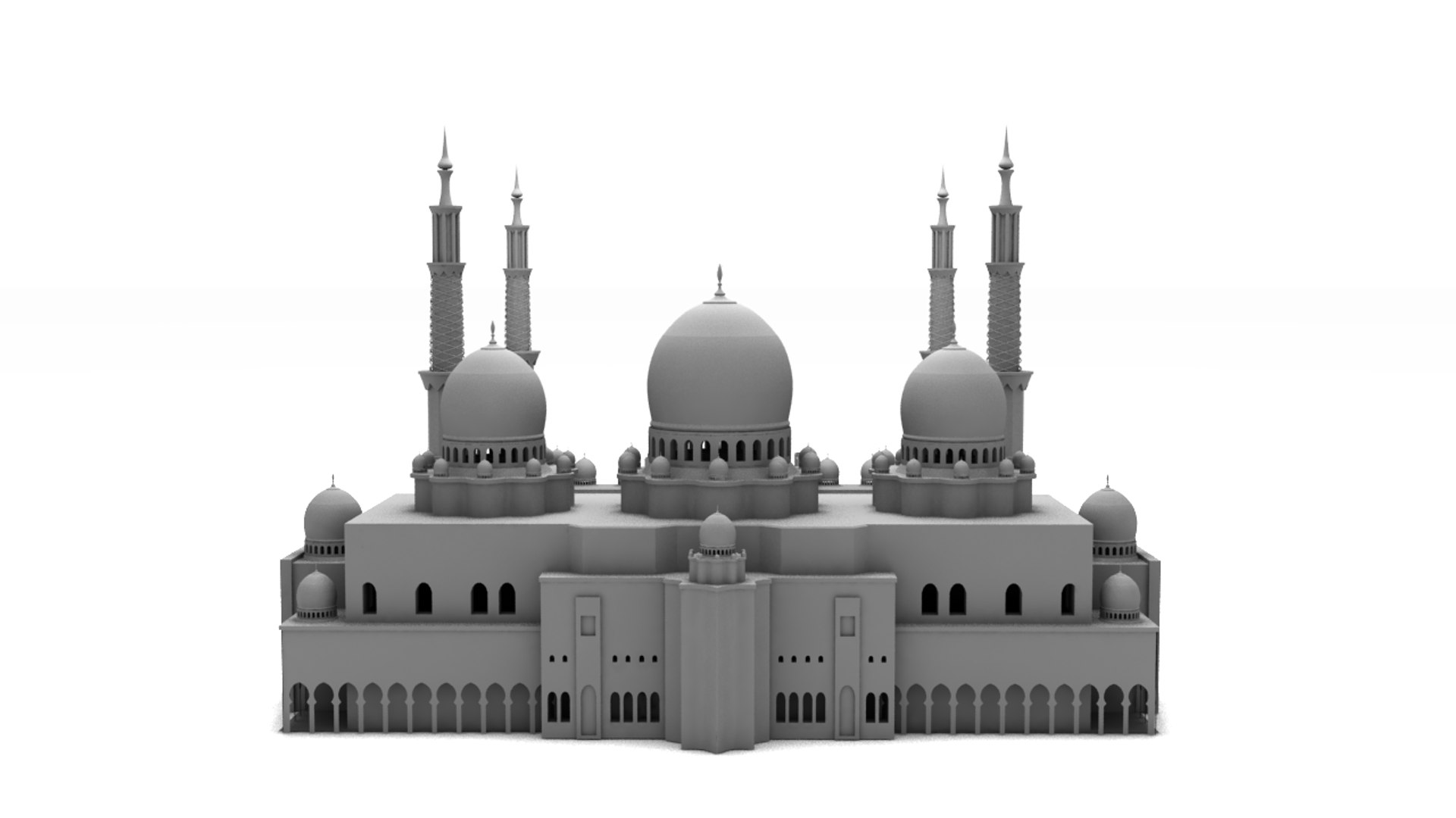 3D Model Sheikh Zayed Grand Mosque - TurboSquid 1554711