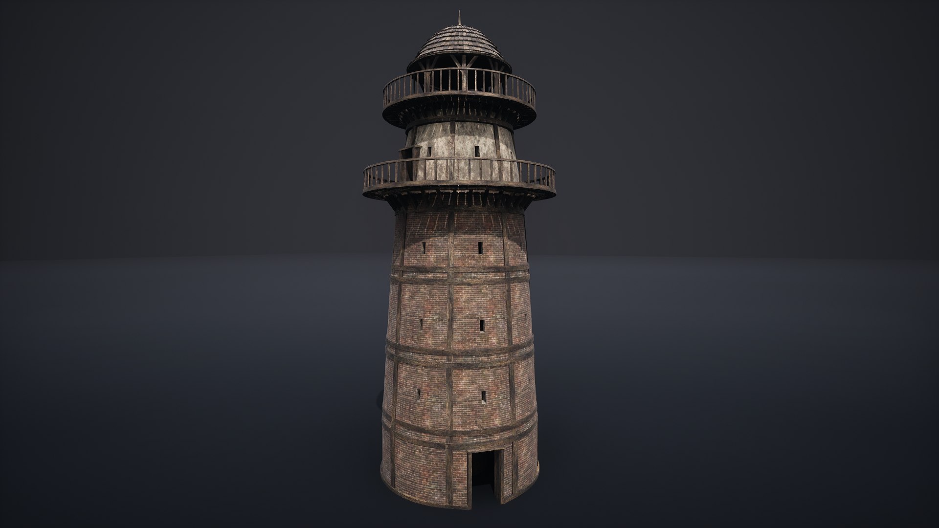 3D LIGHTHOUSE WATCHTOWER TOWER FORT MEDIEVAL AAA SHORE BEACON Model ...