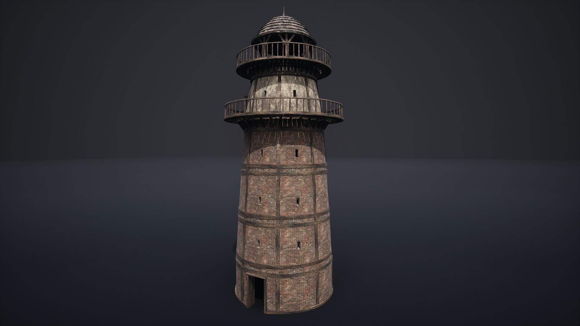3D LIGHTHOUSE WATCHTOWER TOWER FORT MEDIEVAL AAA SHORE BEACON Model ...